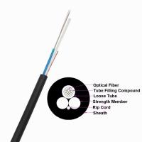 China Two FRP Strength Single Mode ASU Fiber Optic Cable GYFFY 6 Cores for sale