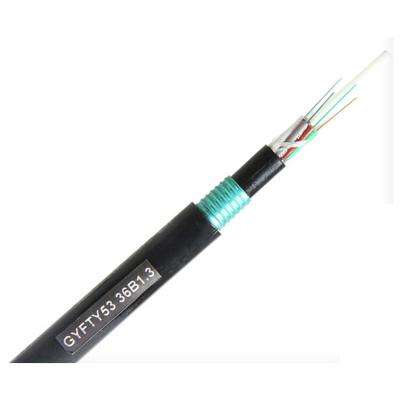 China Direct Buried 24 Core Steel Wire Underground Fiber Optic Cable Double Armoured Gyfty53 for sale