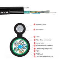 China Steel Wire Strength GYTC8S Figure 8 Fiber Optic Cable PE Sheath for sale