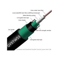 China 2 Core Double Steel Tape Direct Burial Fiber Cable GYXTW53 For Underground for sale