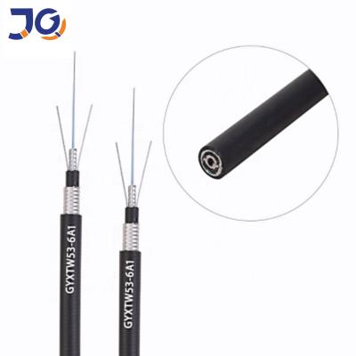 China Double Steel Tape Direct Burial Fiber Cable GYXTW53 Underground 8 10 12 Core Communication for sale