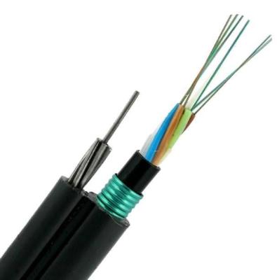 China GYTC8S Figure 8 Self Supporting Fiber Optic Cable 24 48 Core Aerial Steel Messenger Overhead for sale