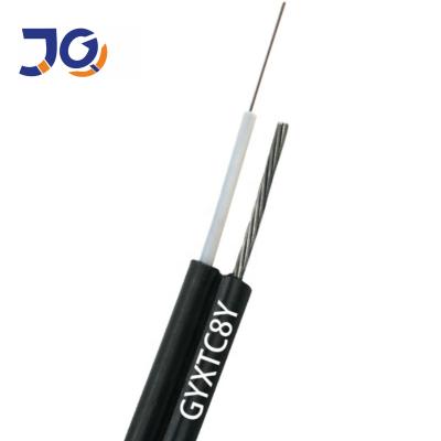 China GYTC8S Figure 8 Fiber Optic Cable 24 48 Core Single Mode Outdoor Aerial Self Supporting Steel Messenger for sale