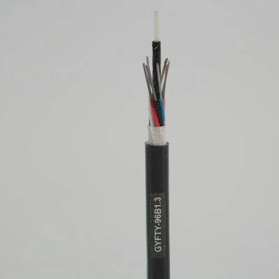 China PE Jacket Outdoor Fiber Optic Cable 2 To 288 Cores GYFTY Stranded 1KM for sale