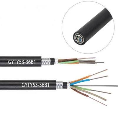 China GYTA53 Indoor Fiber Optic Cable Self - Supporting Overhead 12 / 24 / 48 Core for sale