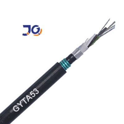 China GYTA53 Fiber Optic Cable 48 96 Core Double Aluminum Heavy Armored Outdoor Direct Burial Single Mode for sale