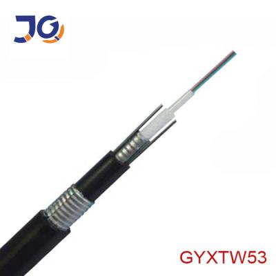 China Single Mode Underground Outdoor Fiber Optic Cable 12 24 48 Core GYXTW53 for sale