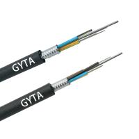 China Outdoor 12 24 48 96 144 Core G652D Singlemode Armoured Fibre Cable Duct Underground GYTS GYTA GYTA53 Fiber Optic Cable for sale