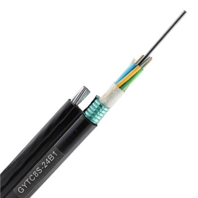 China GYTC8S Figure 8 Single Mode Fiber Optic Cable Armored Aerial Self - Supporting for sale