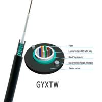 China 1310nm Outdoor Fiber Optic Cable 4 6 8 12 Cores GYXTW for sale