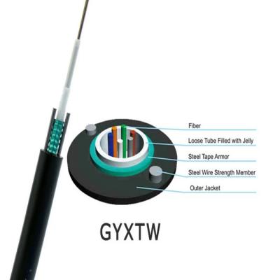 China 1310nm Outdoor Fiber Optic Cable 4 6 8 12 Cores GYXTW for sale