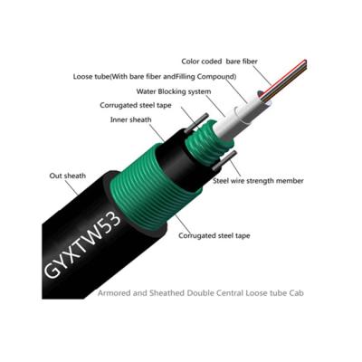 China Armoured Optical Fiber Cable Gytc8s Fiber Optic Cable for sale