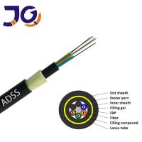 China ADSS Self-supporting Span 100m Outdoor Fiber Optic Cable 24 48 96 Cores Fiber Optic for sale