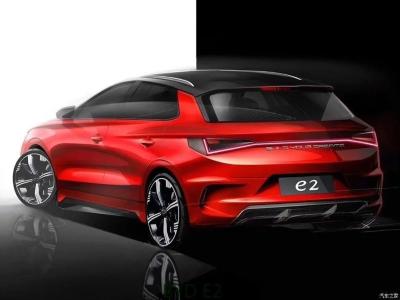China BYD E2 2024 Luxury Electric Car 405km Range 5 Seats FWD 100kW Motor for sale