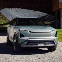 China KIA EV5 2023 Electric SUV 5 Seats 530km Range 231HP Permanent Magnet Motor Grey for sale