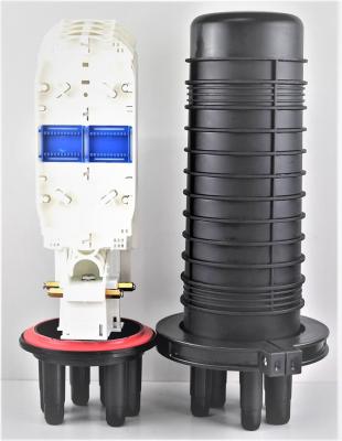 China IP68 Fiber Optic Joint Closure 96 Fibers 6 Ports 430x130mm for Aerial and Underground Installation for sale