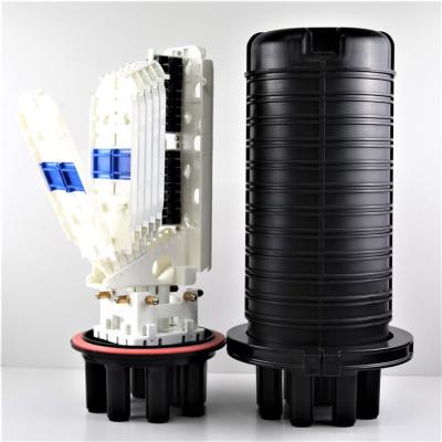 China IP68 Fiber Optic Splice Closure 144 Core Capacity 505x200mm with 7 Ports for Outdoor Telecommunications for sale