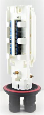 China IP68 FTTH Fiber Optic Splice Closure 24 Core 8SC with 320×100mm Dimensions for Direct Burial for sale