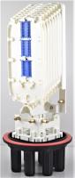 China 8 Trays 7 Ports IP68 Fiber Optic Closure for Ribbon Cable - 505×180mm, 288-864 Core Capacity for sale