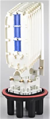 China 8 Trays 7 Ports IP68 Fiber Optic Closure for Ribbon Cable - 505×180mm, 288-864 Core Capacity for sale