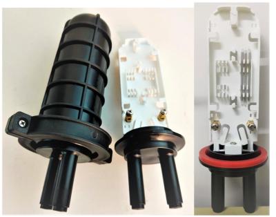 China PP ABS Fiber Optic Splice Closure IP68 6 Round Ports -30°C to +60°C 96 Fibers for sale