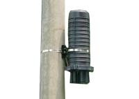 China PP Dome Pole Mount Bracket 130-150mm Black Plastic with Metal Fasteners for Infrastructure Installation for sale