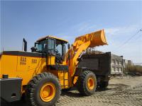 China Single Rocker Arm Front End Wheel Loader 5 Ton Loader 3300mm Max Dumping Height for sale