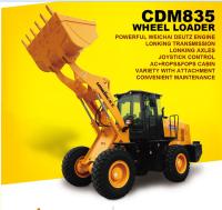 China Lonking Compact Wheel Loader CDM835 3.5T With Weichai Deutz Engine 105kW/2200rpm for sale