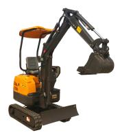 China 1400kg Mini Crawler Excavator Agriculture Digging Machine Orange Color for sale