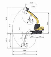 China Cummins Engine 9 Ton Excavator Digger Humanized Design Low Oil Consumption for sale