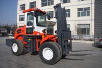 China Off Road Diesel Powered Forklift Pallet Fork Truck 5500kg 4WD With CE for sale