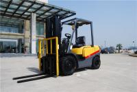 China Black Yellow 3.5 Ton Diesel Operated Forklift Warehouse Handing Equipment for sale