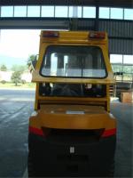 China Free Lifting 3T Diesel Forklift With Cab Two Stage Three Stage Mast Yellow for sale