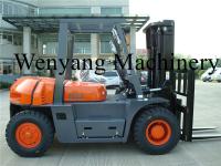 China 5000kg Four Wheel Drive Forklift With ISUZU Engine 6BG1 EPA Approved for sale