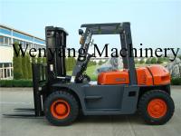China Orange Black 5 Ton Diesel Forklift With ISUZU Engine 6BG1 EPA Approved for sale