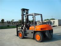 China Pneumatic 7T Diesel Powered Forklift 4x4 Forklift 1220*150*65mm Fork Dimension for sale