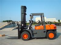 China Pneumatic 7T Diesel Powered Forklift 4x4 Forklift 1220*150*65mm Fork Dimension for sale