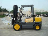 China 3T Diesel Powered Forklift With Paper Roll Clamp Specailly For Paper Manufacturer for sale