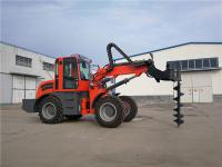 China Telescoping Forklift Telescopic Wheel Loader With Earth Auger 5200mm 76KW for sale