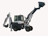 China Black White 1.6 Ton 4WD Telescopic Backhoe Loader With Excavator WY22-16 for sale