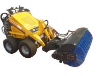 China Mini Rubber Track Crawler Skid Steer Loader 0.8 Ton 4 In 1 Bucket for sale