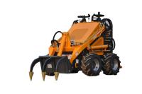 China Mini Rubber Track Crawler Skid Steer Loader 0.8 Ton 4 In 1 Bucket for sale