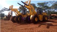 China 20T Quarry Fork Four Wheel Forklift Loader 175KW Weichai Engine Multifunction for sale