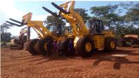 China 23 Ton Granite Wheeled Loading Shovel With Pallet Fork Cross Country Ability for sale