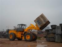 China 40T Block Forklift Loader Rough Terrain Lift Truck With 247KW Engine Orange for sale