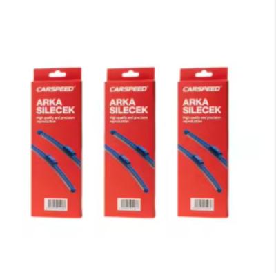 China Plastic Wiper Blade Box Universal Wiper Blade Packaging Red Easy Clip On Installation for sale