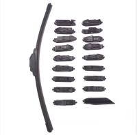 China Black Boneless Wiper Blades Weather Resistant / UV Resistant Auto Wiper Blades for sale