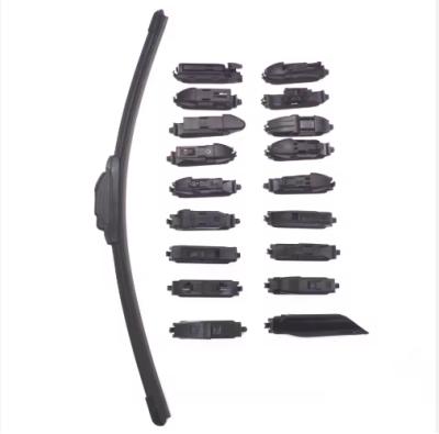China Black Boneless Wiper Blades Weather Resistant / UV Resistant Auto Wiper Blades for sale
