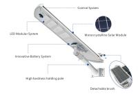 China Automatic Cleaning Monocrystalline Silicon Solar Panels with All Aluminum LED Street Light 80W for sale