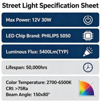 China Monocrystalline Silicon Integrated Solar Street Lights High Efficiency 30W for sale
